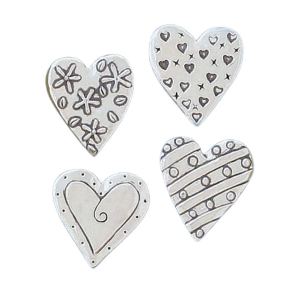 Basic Spirit Magnets - Four Hearts – Kitras Art Glass Inc