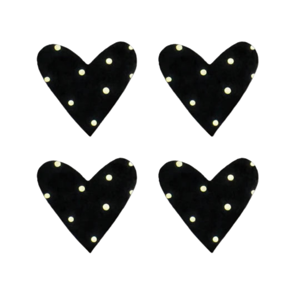 Heart with Polka Dots Magnet Set – Kitras Art Glass Inc