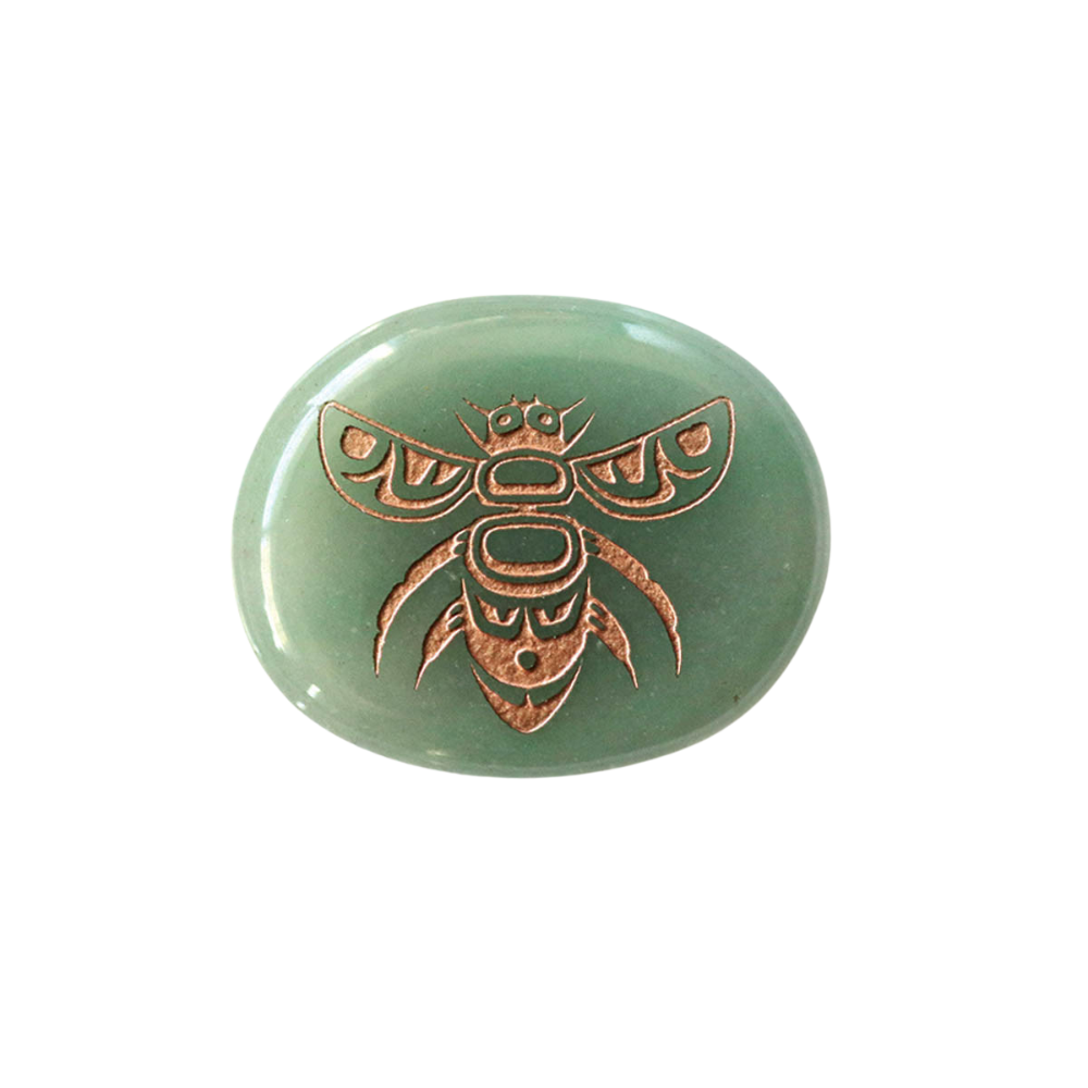Spirit Stone - Green Aventurine Bee – Kitras Art Glass Inc