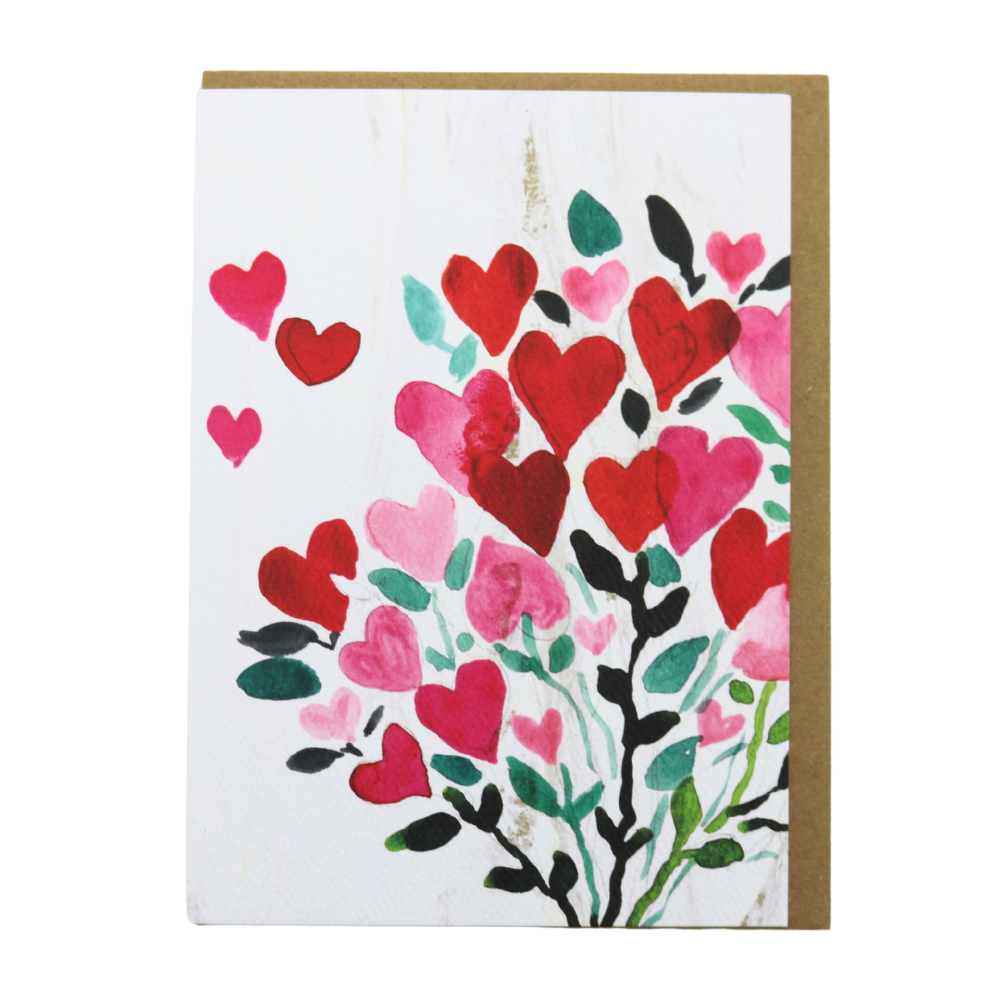 Heart Painting Valentine's Day Card – Kitras Art Glass Inc