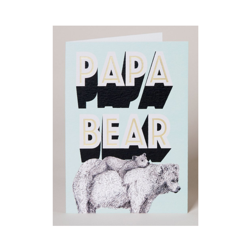 Papa Bear Card – Kitras Art Glass Inc